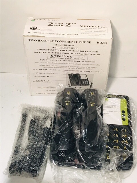 Microblock Med-Pat 2 Can Talk 2/ 2handset Conference Phone D-2200 for ...