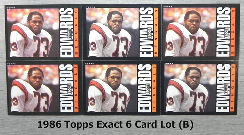 Eddie Edwards 1985 Topps Exact 6 Card Lot (E) #s 215 | eBay