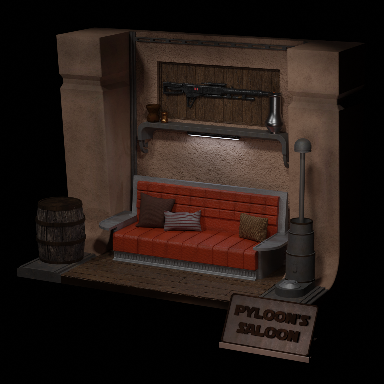 Pyloon's Saloon Diorama for 3.75 IN (1:18) FIGURE | eBay
