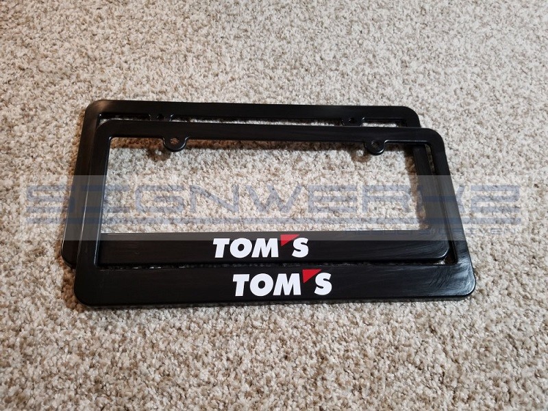 Toms License Plate Frame Toyota Racing FRS A90 RCF RC ISF 2 colors ...