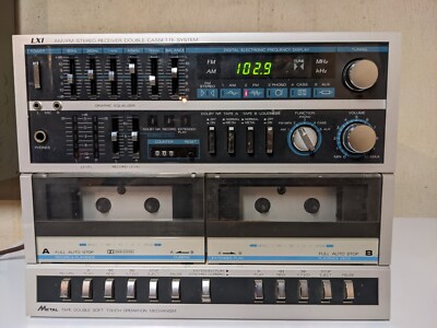 Vintage LXI AM/FM Stereo Receiver Double Cassette System Working | eBay