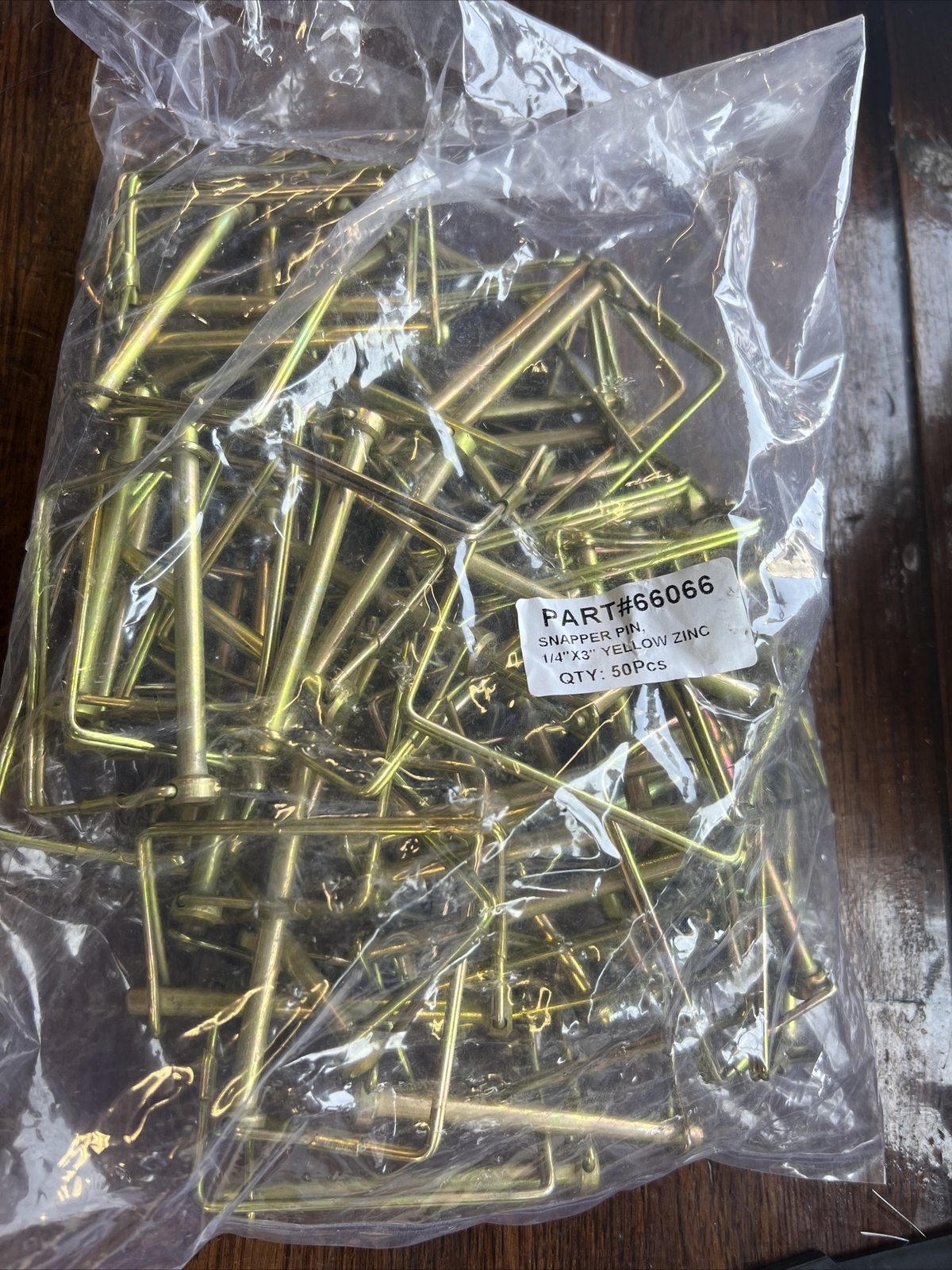 Lot of 50 Safety Snapper Wire Lock Pins, 1/4" X 2" YELLOW ZINC | eBay