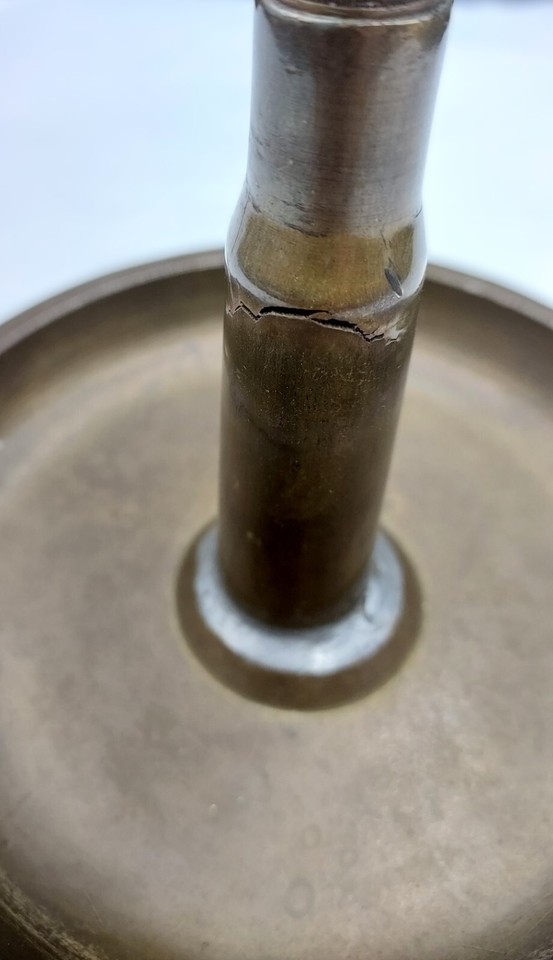 Vintage Signed and Dated WW II Heavy Solid Brass Trench Art Bullet ...