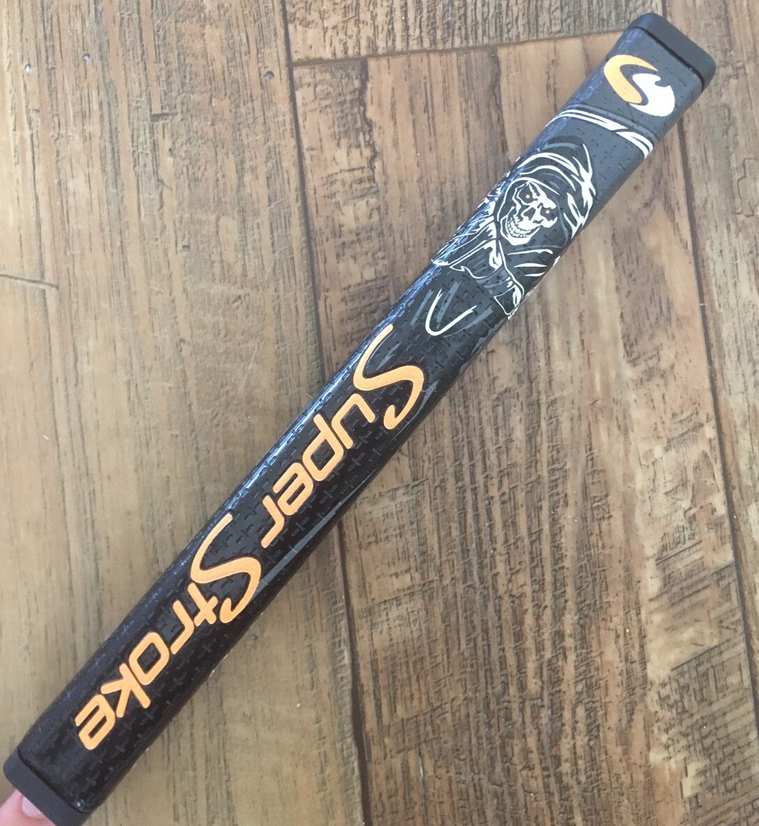 Super Stroke Grim Reaper Skull Black/Orange Pistol GT 1.0 Golf Putter ...