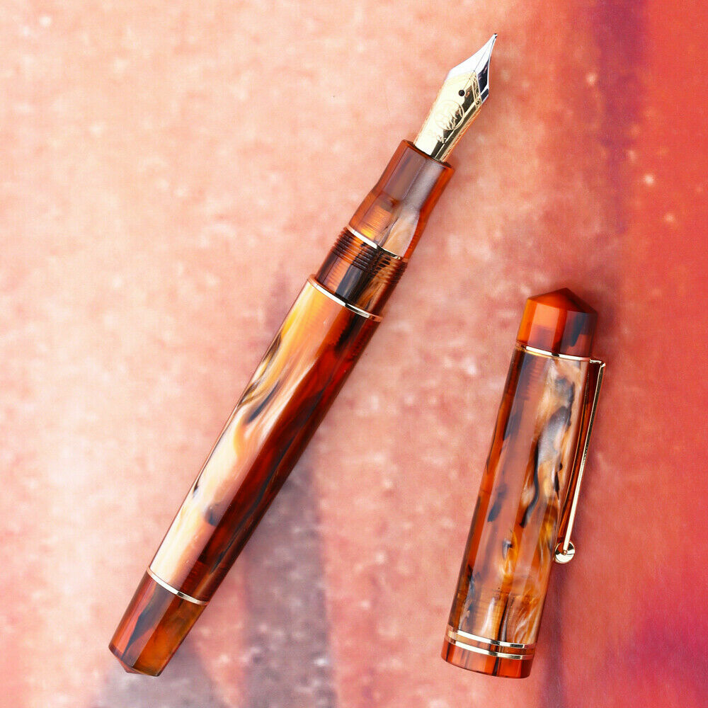 MAJOHN M800 Acrylic Resin Fountain Pen BOCK/Moonman F Nib Write Ink Pen ...