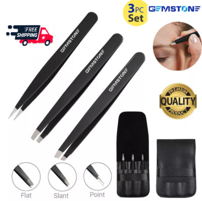 Professional Tweezers for Eyebrows Pluckers Facial Hair Splinter ...