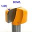1 pc 1/2"SH 1-1/4" Dia Dish, Bowl & Tray Router Bit sct-888 ...