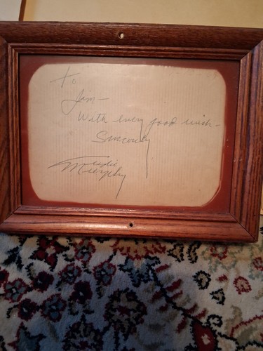 Audie Murphy American Soldier by Harold B. Simpson Signed Note Framed ...