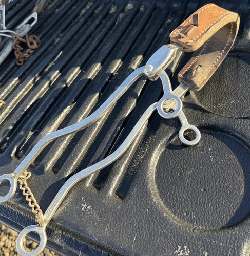 Vintage Sliester Bit Auberry USA Stainless Steel Mechanical Hackamore ...