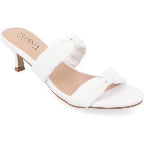 Journee Collection Womens DYLLAN White Heels Shoes 11 Medium (B,M) BHFO ...