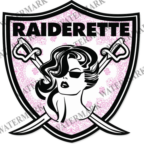 Las Vegas Raider Raiderette Bandanna sticker- Football fan female ...