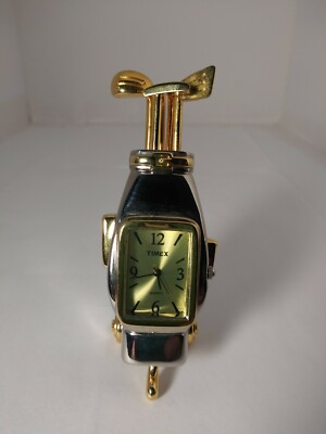 Miniature Timex Clock Golf Bag with Clubs Collectible With New Battery ...