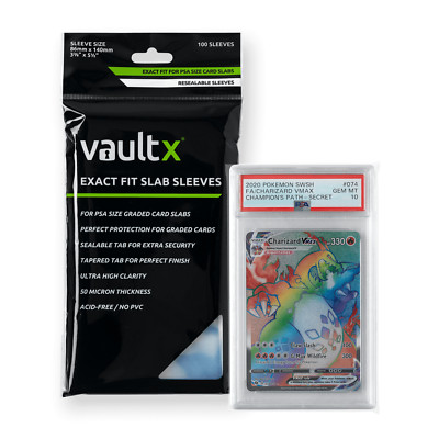 Vault X Exact Fit Graded Card Slab Sleeves - PSA Slab Protector Sleeve ...