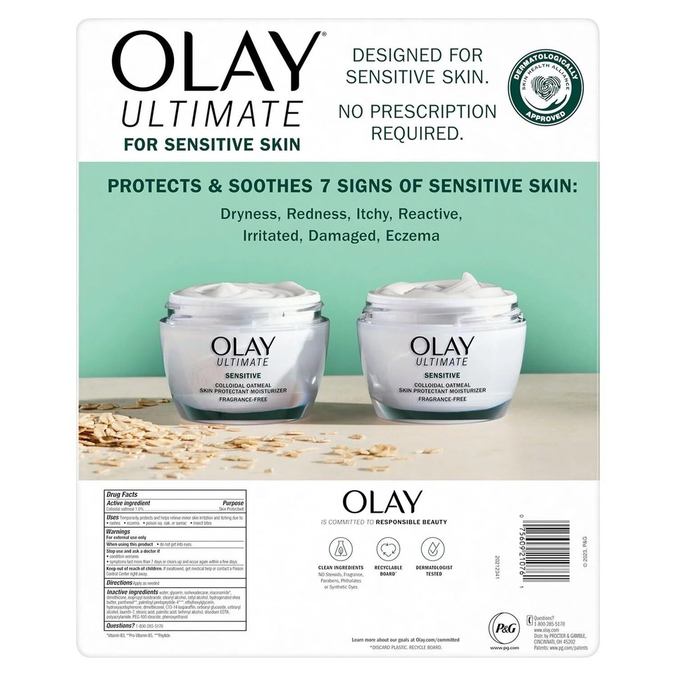 Olay Ultimate Soothing Face Moisturizer, Fragrance-Free, 1.7 Ounce ...
