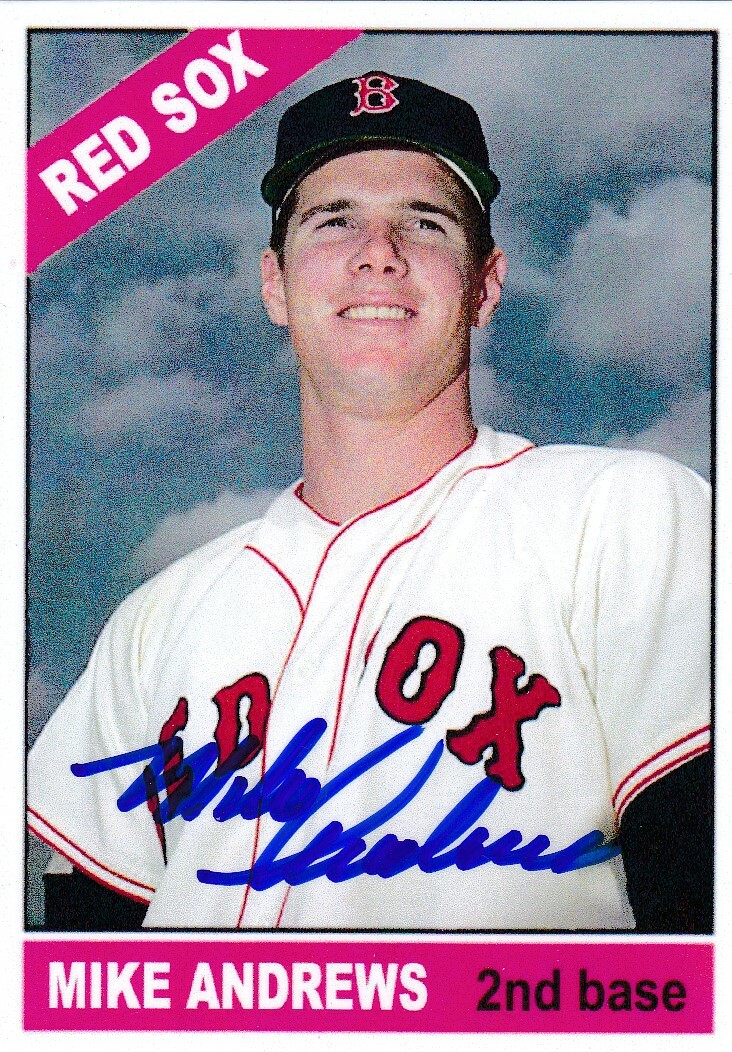 MIKE ANDREWS BOSTON RED SOX SIGNED 1966 STYLE CUSTOM CARD | eBay