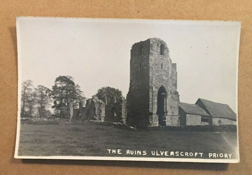 UNUSED RPPC POSTCARD - RUINS ULVERSCROFT PRIORY, LEICESTERSHIRE ...