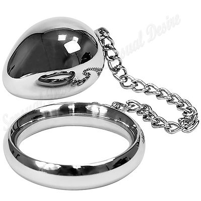 Cock Ring mit Anal Ei Chrom poliert Donut Butt Plug Kette Bondage | eBay