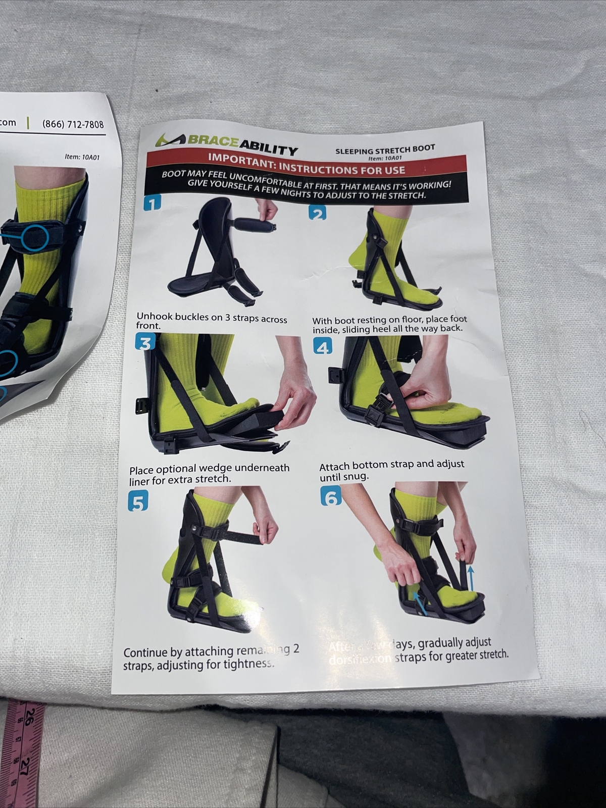 SLEEPING STRETCH BOOT Plantar Fasciitis Foot Splint Adjustable Achilles ...