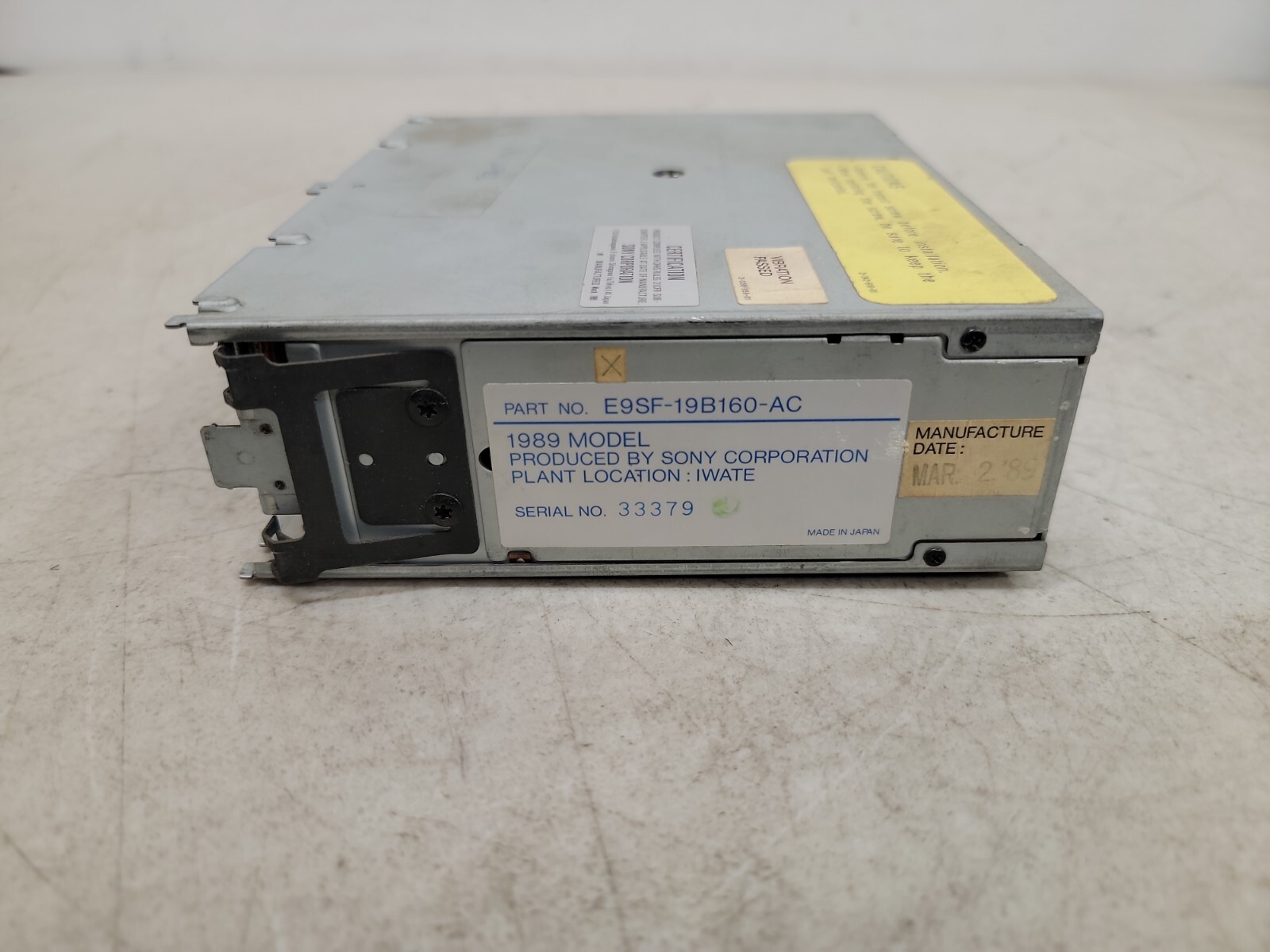 Sony OEM CD Player 1989 1990 1991 1992 1993 Thunderbird Cougar E9SF ...
