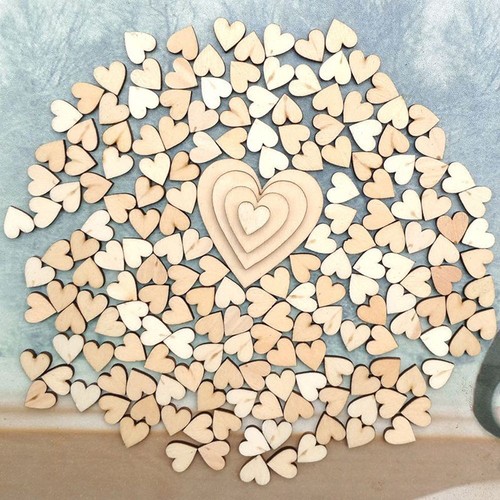Decoration DIY Wedding Decor Crafts Accessories Wooden Love Heart Table ...
