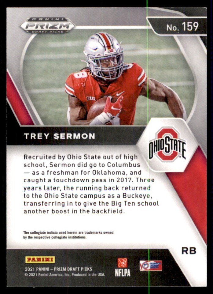 2021 Prizm Draft Trey Sermon Rookie San Francisco 49ers #159 | eBay