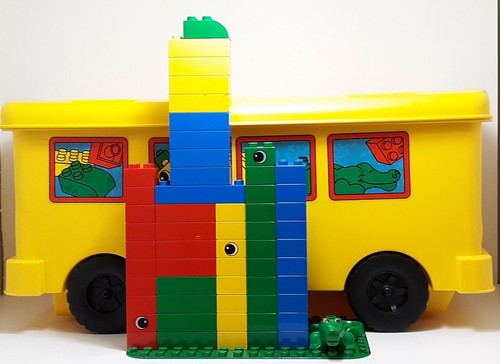 1997 Lego Duplo Animal Bus Set 2581 Incomplete Comes W 59 Parts 2 Gear ...