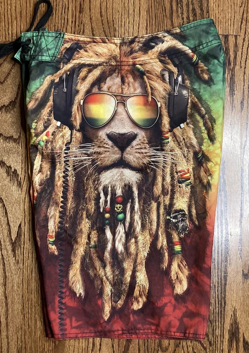 Volcom Logo Rasta Lion