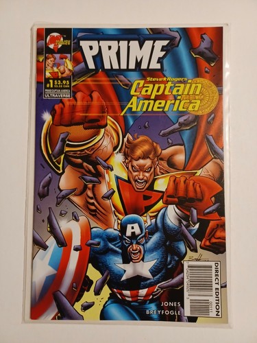 Prime Captain America #1 Comic Book Malibu Marvel Crossover VS - Pics ...