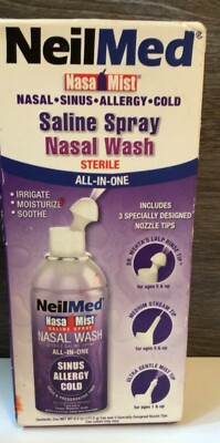 NeilMed Nasa Mist NASAL SINUS ALLERGY COLD SALINE SPRAY NASAL WASH ALL ...