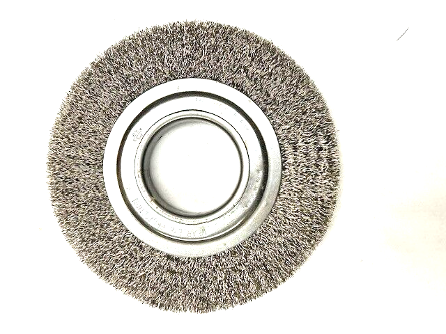 6" STAINLESS WIRE WHEEL .011" 2" HOLE 1/2" WIDE USA BRUSH RESEARCH ...