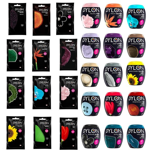 DYLON HAND FABRIC DYE 50g - DYLON MACHINE dye 350g - INTENSE COLOURS ...