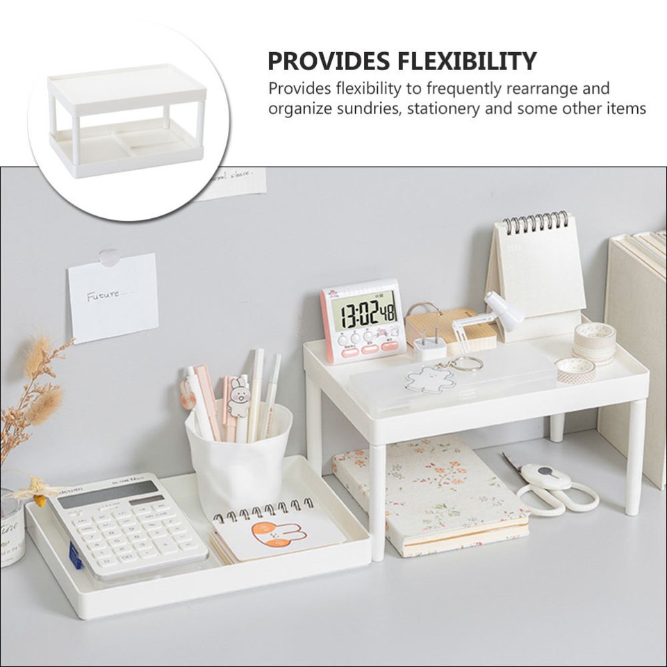 Mini Desktop Organizer Small Shelves for Laptop Stand Storage Rack ...
