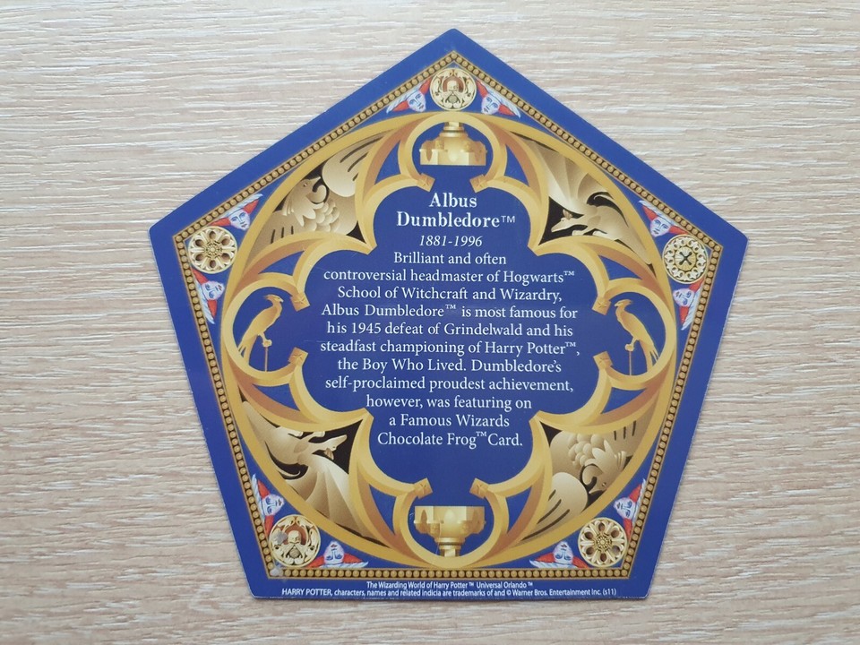 Incredibly rare, Gold Albus Dumbledore Chocolate Frog Card. | eBay