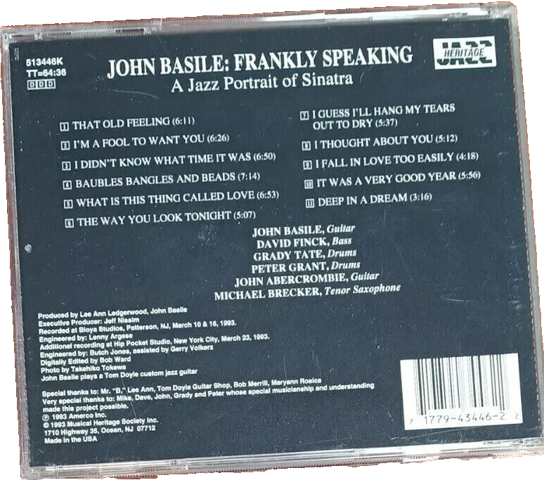 John Basile: Frankly Speaking - A Jazz Portrait of Sinatra (CD) #71779-43446-22 | eBay