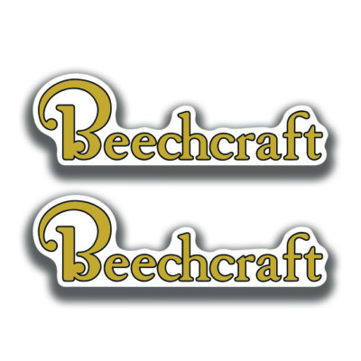 BEECHCRAFT DECALs 2 Stickers Bogo Antique Airplane Car Window Bumper | eBay