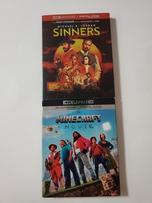 SINNERS + A MINECRAFT MOVIE, 4K ULTRA HD W/SLIPCOVERS | eBay