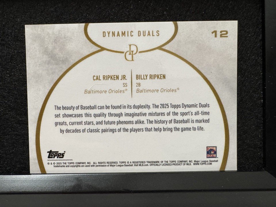 2025 Topps Dynamic Duals Cal Ripken Jr. & Billy Ripken #12 Orioles | eBay