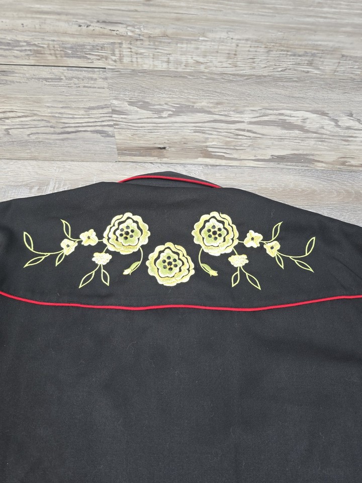 Scully Shirt Mens Size XXL Black Western Snap On Smile Pockets Pearl ...