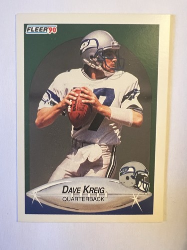 1990 Fleer #269 Dave Krieg Seattle Seahawks Card NM | eBay