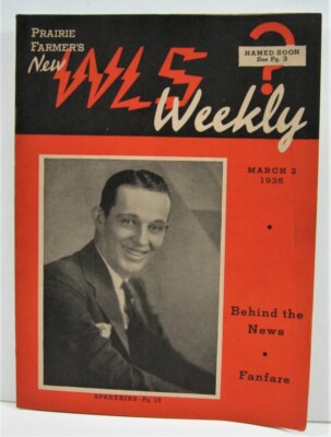 1935 WLS Weekly Magazine Malcolm (Spareribs) Claire Cover Prairie ...