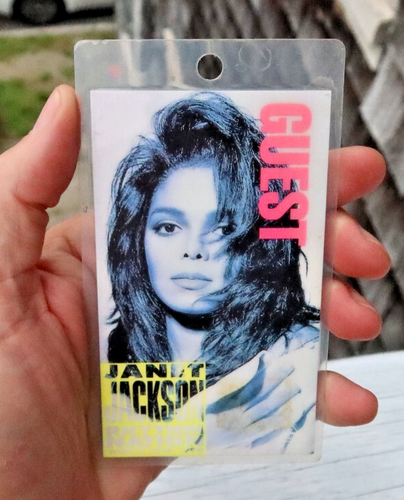 Vintage Janet Jackson Rhythm Nation VIP Back Stage Pass Ticket Guest ...
