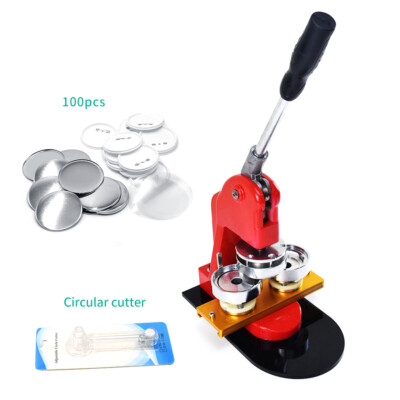 Button Maker Punch Press Machine Circle Cutter Interchangeable Badge ...