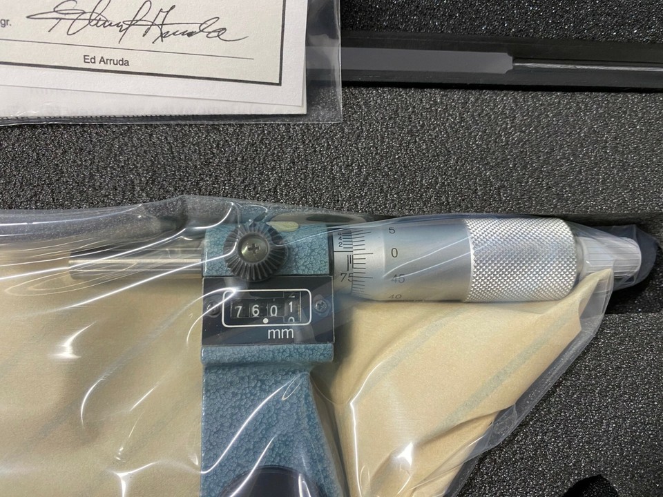 Fowler 52-223-020-1 Metric Rolling Digital OD Micrometer 75-100mm Range ...