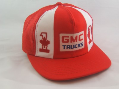Vintage GMC Trucks Canada 1 Hat Red White Snapback Trucker Cap | eBay