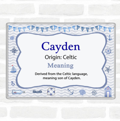 Cayden Name Meaning Jumbo Fridge Magnet Nautical | eBay