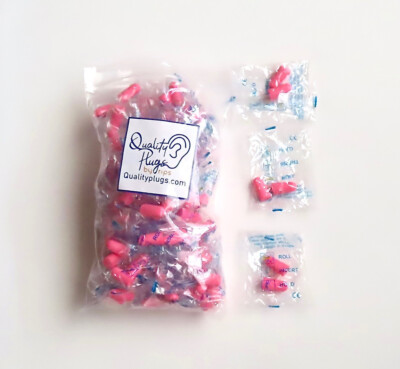 50 Pr. Quality Plugs Foam Bullet-Shape Small Ear Plugs for Noise ...