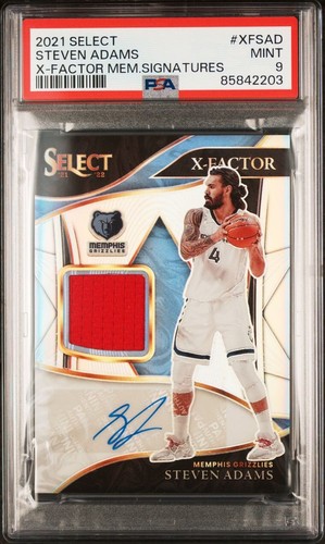 2021 Select Steven Adams #XFSAD X-factor Mem Signatures /149 PSA 9 MINT ...