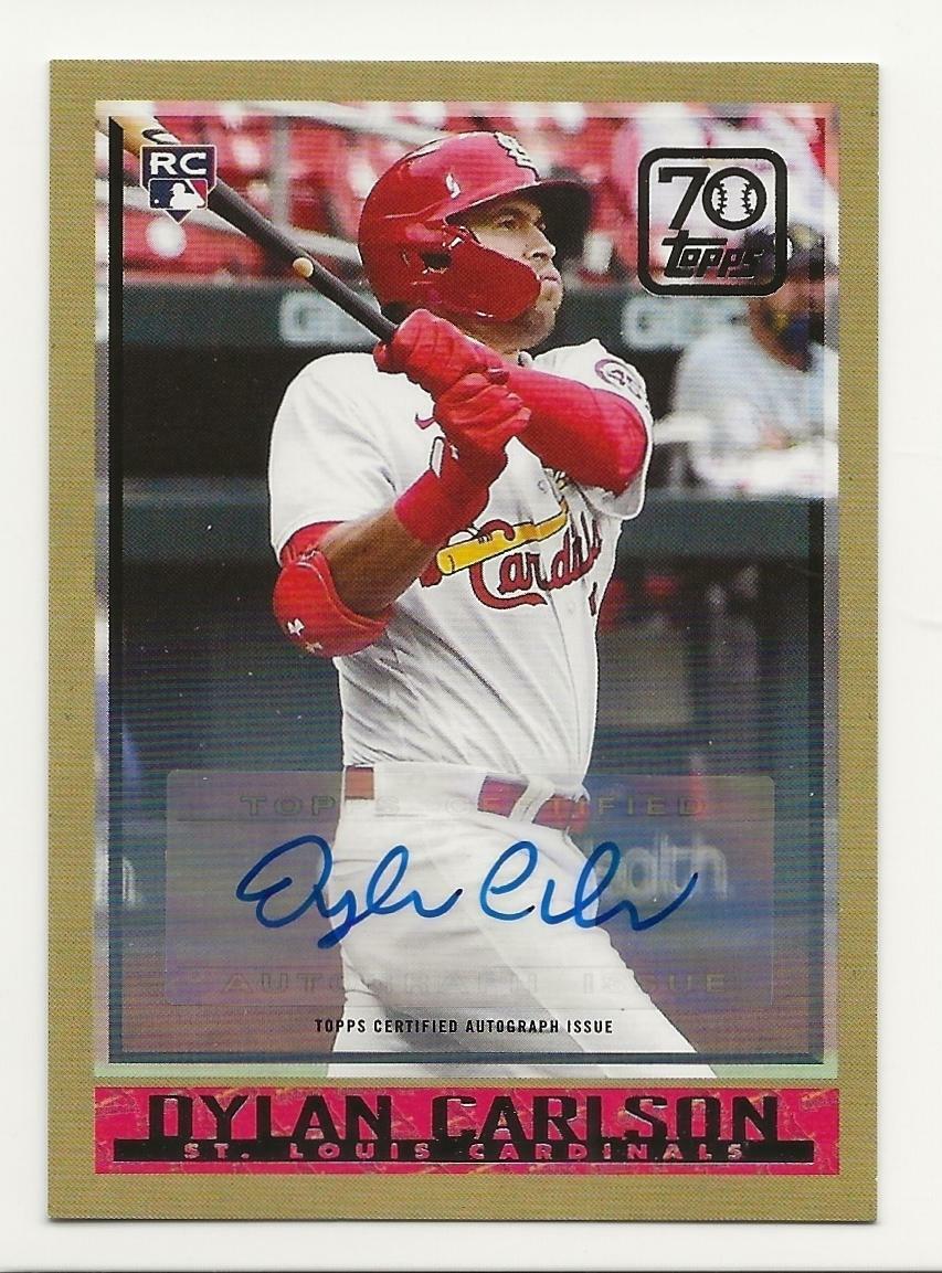 2021 Topps Update DYLAN CARLSON 70 Years of Topps Autograph Auto 08/10 ...