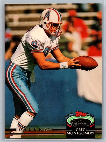 Greg Montgomery 1992 Stadium Club FOOTBALL #89 Houston Oilers | eBay