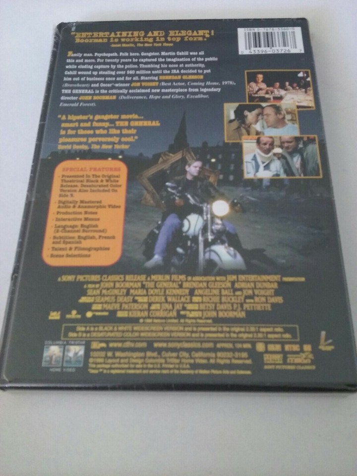 The General (DVD, 1999, ) Brendan Gleeson, Jon Voight, Adrian Dunbar ...
